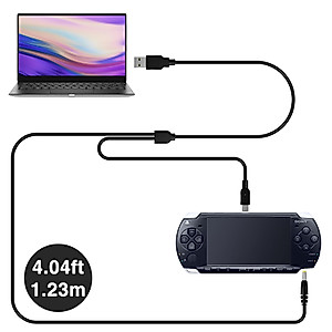 Pickle Power PSP 1000 Battery, 1800mAh PSP Battery and Charger Cable for Sony PSP 1000 PSP-110 (1001, 1002, 1003, 1004, 1005, 1006, 1007, 1008, 1010), PSP Fat Console