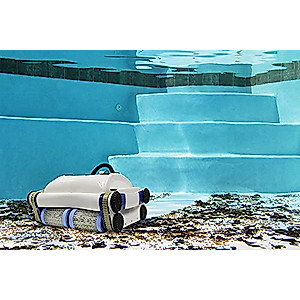 POOL BLASTER CX-1 Cordless Robotic Pool Cleaner, Automatic Vacuum for Inground and Above Ground Pools, Intelligent Wall Climbing Vac w/Strong Suction, High Capacity and Smart Scheduler