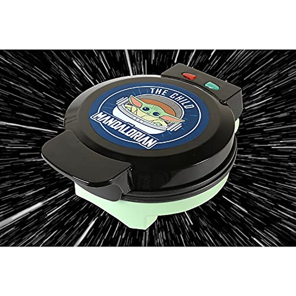 Uncanny Brands Star Wars The Mandalorian The Child Waffle Maker- Grogu Waffles