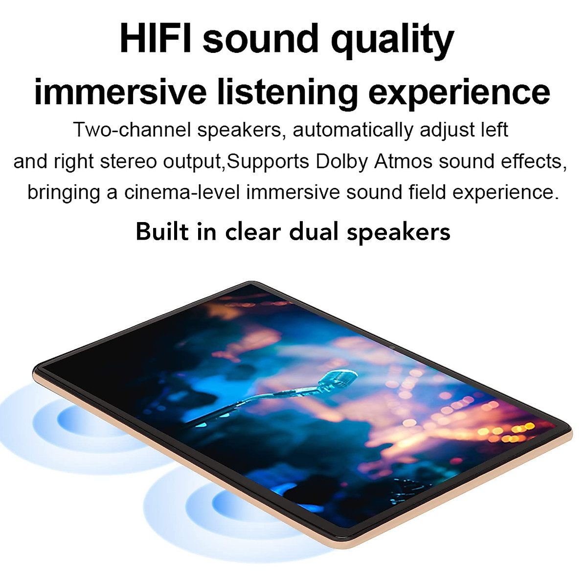 4G LTE Tablet, Reading Tablet US Plug 100-240V 6000mAh Battery 6GB RAM 128GB ROM Dual Card Gaming Slots (US Plug)