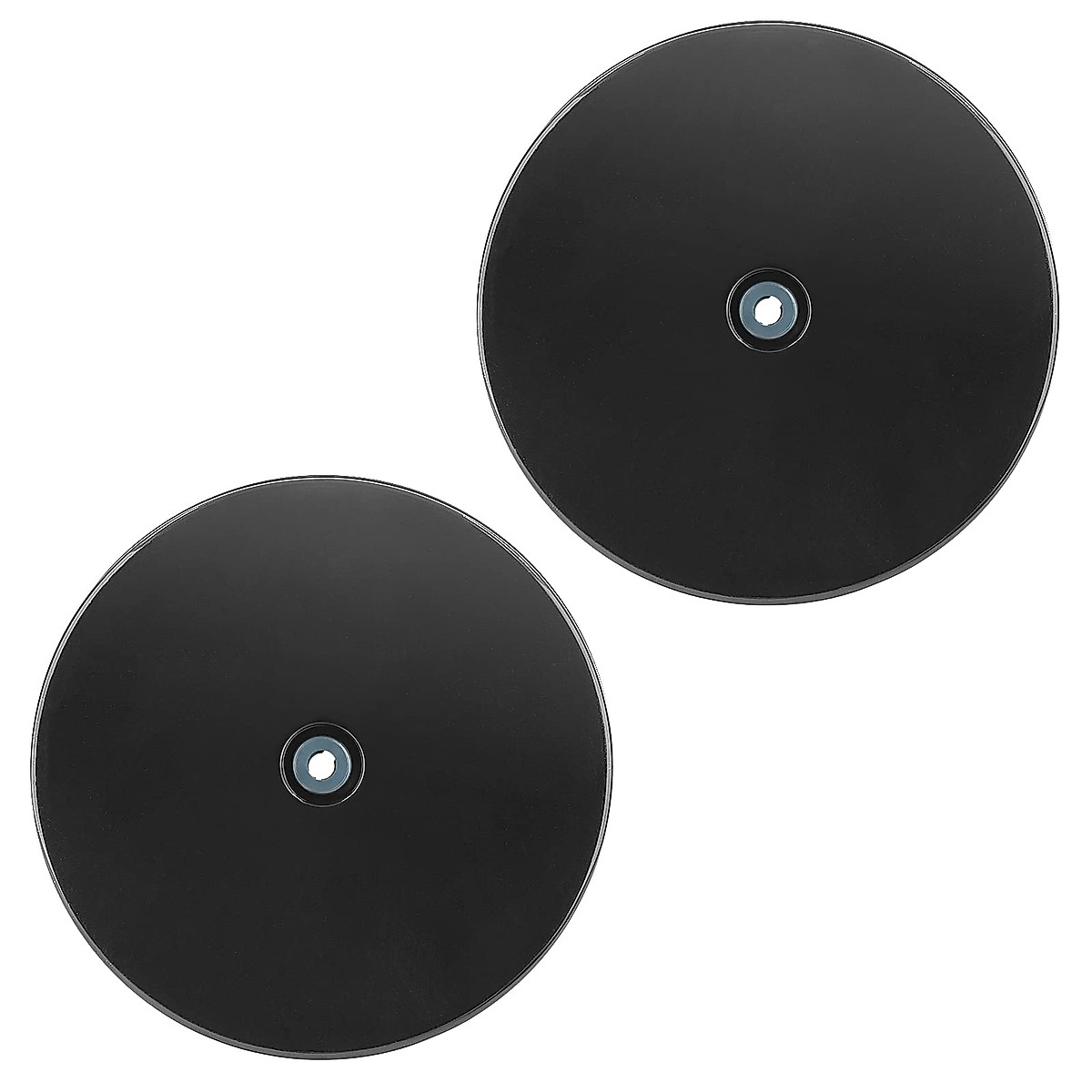 Suiwotin 2PCS 150mm/6inch Acrylic Cookie Decorating Turntable Organizer for Kitchen Spice Rack, Makeup, Table Cake, Cabinets, with 360 Degree Rotating Bearings (Black)