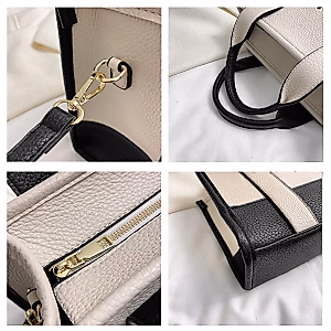 WolmaSup The Tote Bag for Women Leather The Tote Bag Dupes Mini Handbags White Black