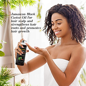 Majestic Pure Jamaican Black Castor Oil (16 oz) and Apple Cider Vinegar Shampoo & Coconut Avocado Conditioner Set (16 oz each) Bundle