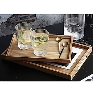Serving Tray Household Tea Tray Rectangular Tray Household Breakfast Restaurant Tea Tray Fruit Tray Dessert Tray (Size : Small)
