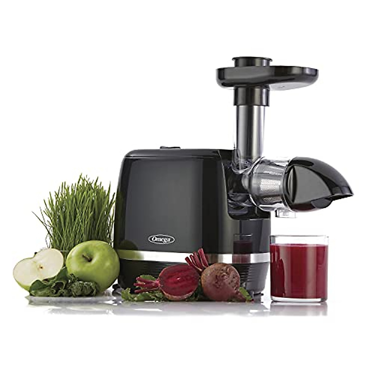 Omega Juicer H3000R Slow Masticating Extractor, 150-Watt, Black