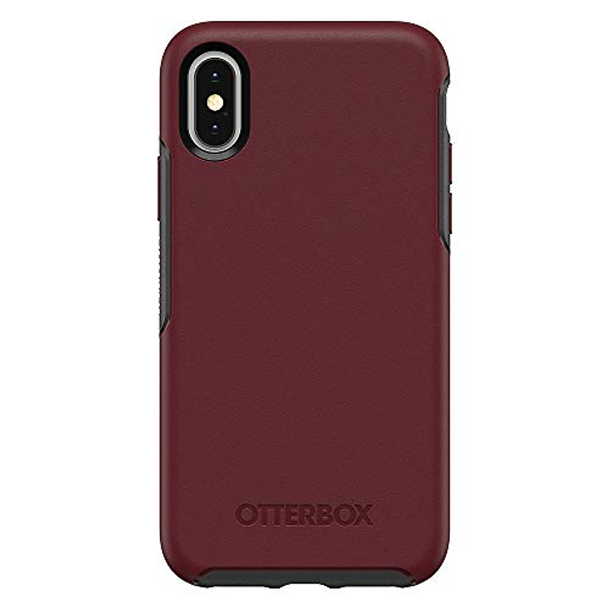 OTTERBOX SYMMETRY SERIES Case for iPhone Xs & iPhone X - Retail Packaging - FINE PORT (CORDOVAN/SLATE GREY)