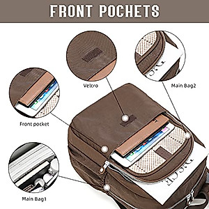 Vendra Moka Compact Hiking Nylon Waterproof Laptop Backpack Purse for Women and Men, Small Lightweight Travel Casual Outdoor Dayback