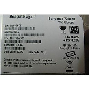 Seagate ST3250310CS 250GB 7200RPM 8MB Cache SATA 3.5" Internal Desktop Hard Drive w/1 Year Warranty
