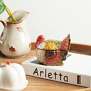 YINYUEDAO Ceramic Jewelry Organizer - Jewelry Tray, Decorative Bowl, Ring Dish for Rings, Earrings, Necklaces, Bracelets, Watches, Keys, Cell Phones - Holiday Gift for Women's Friends and Mothers