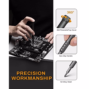 WINHUNT 24 in 1 Premium Precision Screwdriver Set, Mini Screwdriver Set Magnetic, Eyeglass Repair Kit with Phillips Head, Small Screwdriver for Electronics, PC,Watch