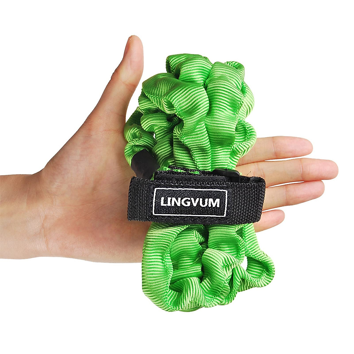 LINGVUM Paddle Leash Stretchable Kayak Paddle Tether Coiled Strap for Kayaking Canoe Leash Rod SUP Board Surfboard, Fishing Poles (Green 6 Feet) 1 Pack