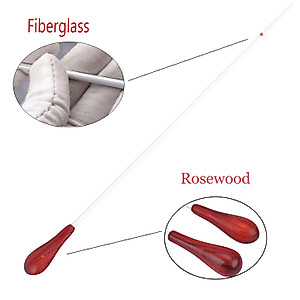 Music Conducting Baton Orchestra Baton Rosewood Handle Baton with Wooden gift box Conducting Baton(Rosewood Baton+Wooden Box)