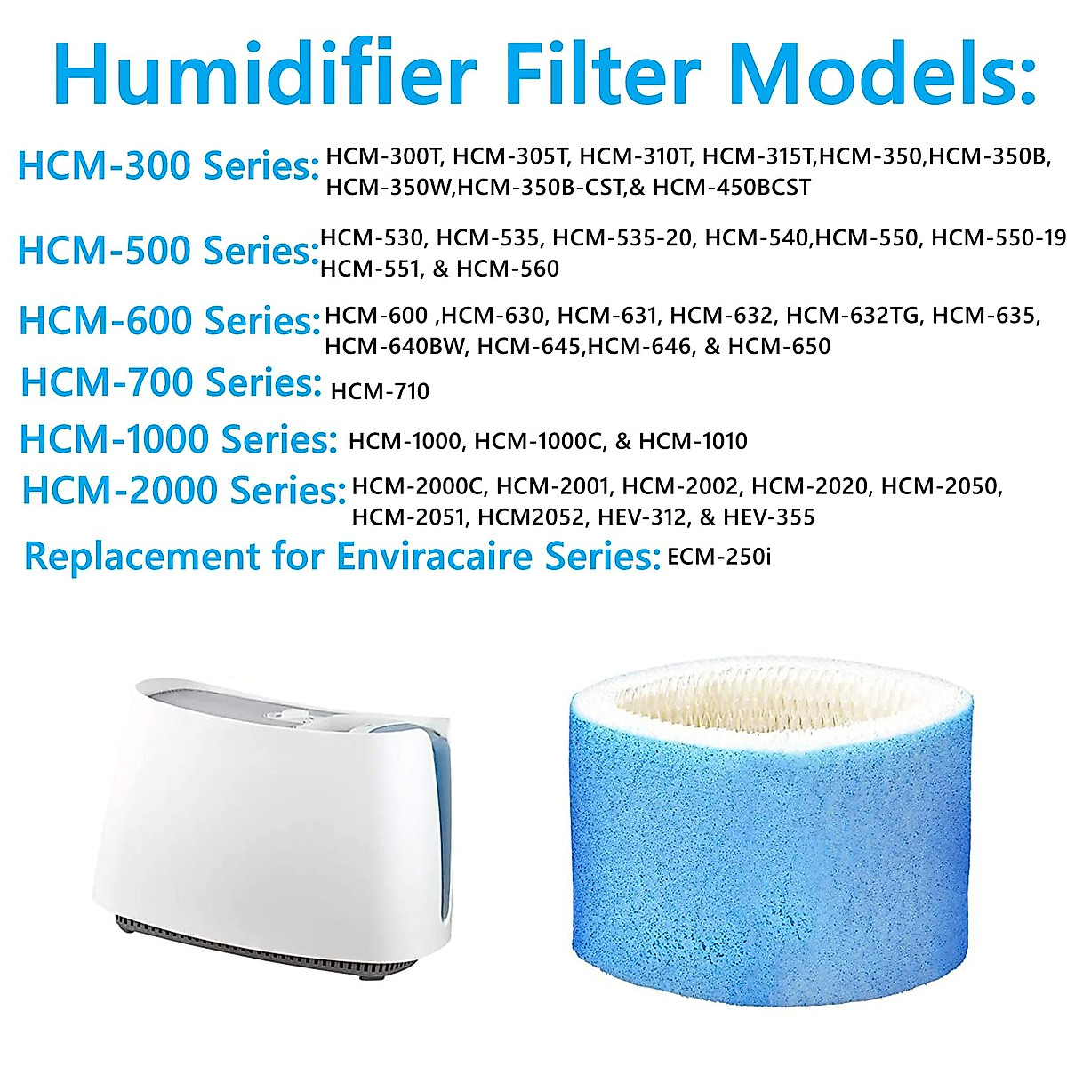 getalong 4 Pack Humidifier Filters Compatible for Honeywell Humidifier Replacement Filter HAC-504, HAC-504AW, HCM350W,HCM350B, HCM300, Filter A