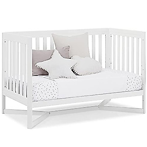Delta Children Tribeca 4-in-1 Baby Convertible Crib, Bianca White