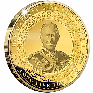 2022 DE Modern Commemorative PowerCoin Accession Of King Charles Iii Gilded Base Metal Medal 2022 Proof