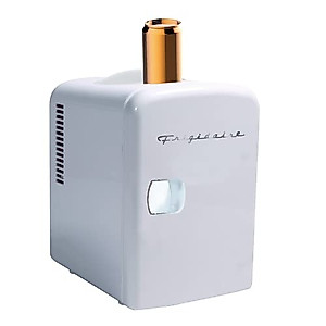 Frigidaire Mini Portable Compact Personal Fridge Cooler, 4 Liter Capacity Chills Six 12 oz Cans, 100% Freon-Free & Eco Friendly, Includes Plugs for Home Outlet & 12V Car Charger - White