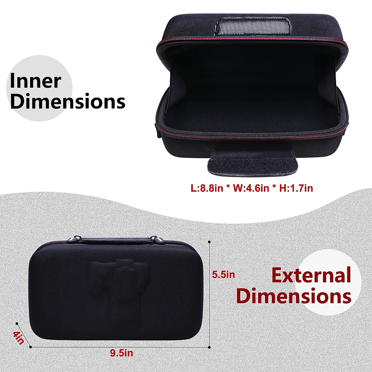 Camera Case for Canon EOS Rebel R100 / R50 / T7 / R5 / R6 Mark II / R7 / R8 / 90D / 5D Mark IV, Sony, Nikon DSLR SLR Camera, 18-55mm Lens, SD Card, Battery and Cable with Shoulder Strap, Black