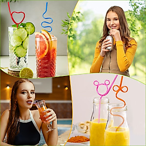 36 Pcs Crazy Straws, Colorful Funny Straws for Kids Reusable Silly Straws for Kids, Great for Parties and Birthday Party