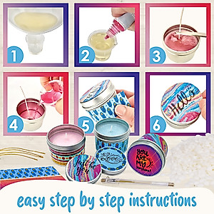 Hapinest DIY Candle Making Kit for Kids Girls Teens Adults | Beginner Arts & Crafts Make Your Own Candle Set | Starter Kit