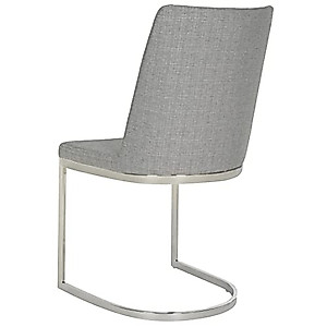 Safavieh Home Collection Parkston Linen Grey Glam Side Chair (Set of 2)