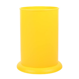 Kichvoe Cooking Utensil Holder Kitchen Utensil Holder Caddy Plastic Utensil Crock Silverware Cutlery Holder Chopsticks Spoon Forks Storage Organizer for Countertop Yellow Chapstick Holder