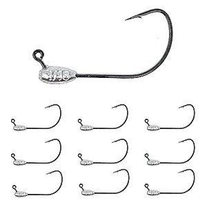 Reaction Tackle Lead Tube Jig Heads - for Bass Fishing - Tube Bait Fishing Tubes - 1/16