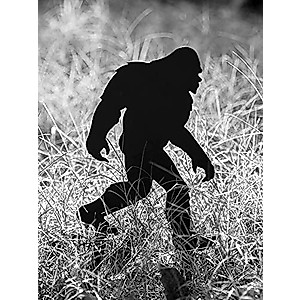 CINPIUK Bigfoot Garden Stake, Metal Sasquatch Yard Sign Christmas Outdoor Decoration Black Bigfoot Sculpture for Lawn Patio Decor