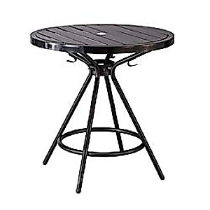 Safco Products 4362BL CoGo Steel Indoor/Outdoor Table, 36" Round, Black