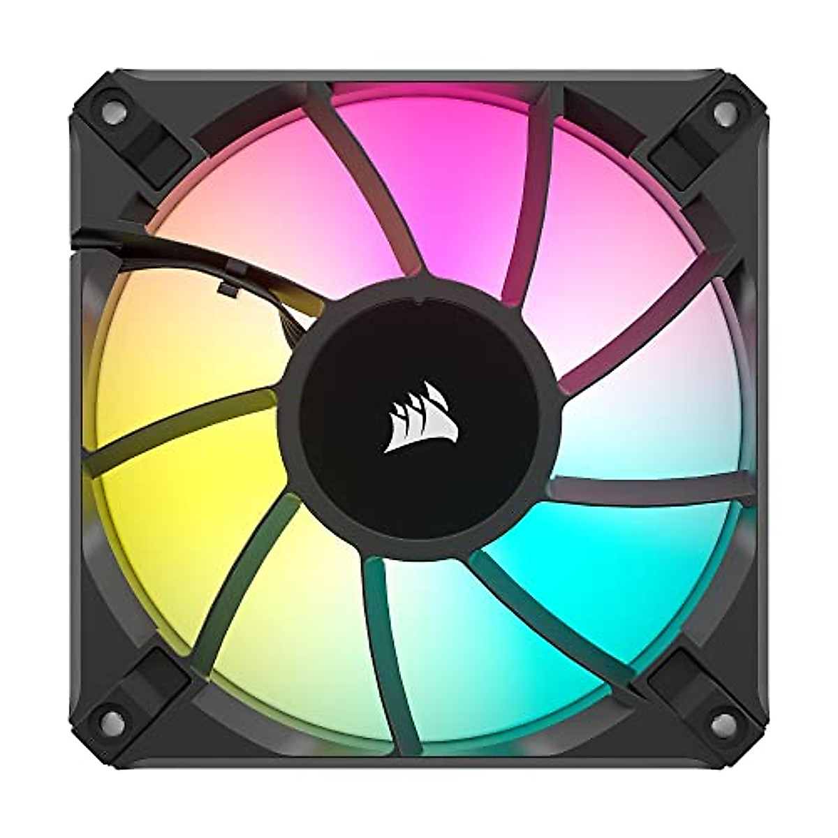 Corsair iCUE AF120 RGB Elite 120mm PWM Fan - Eight RGB LEDs - AirGuide Technology - Fluid Dynamic Bearing - Zero RPM Fan Mode - CORSAIR iCUE Software Compatible - Black For Desktop