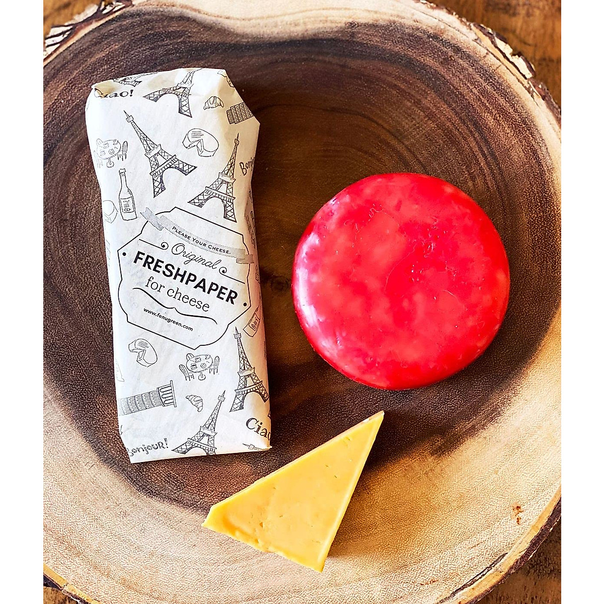 THE FRESHGLOW Co FRESHPAPER Food Saver Sheets for Cheese, 8 Reusable Sheets (1 Pack), Keeps Cheese Fresh for 2-4x Longer- Made in the USA