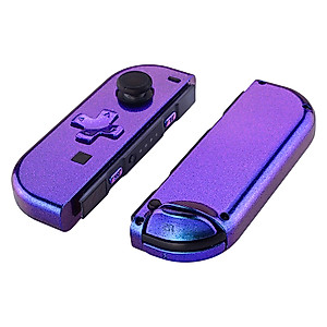 eXtremeRate Chameleon Purple Blue Joycon Handheld Controller Housing (D-Pad Version) w/Full Buttons, DIY Replacement Shell Case for Nintendo Switch & Switch OLED Joy-Con – Console Shell NOT Included
