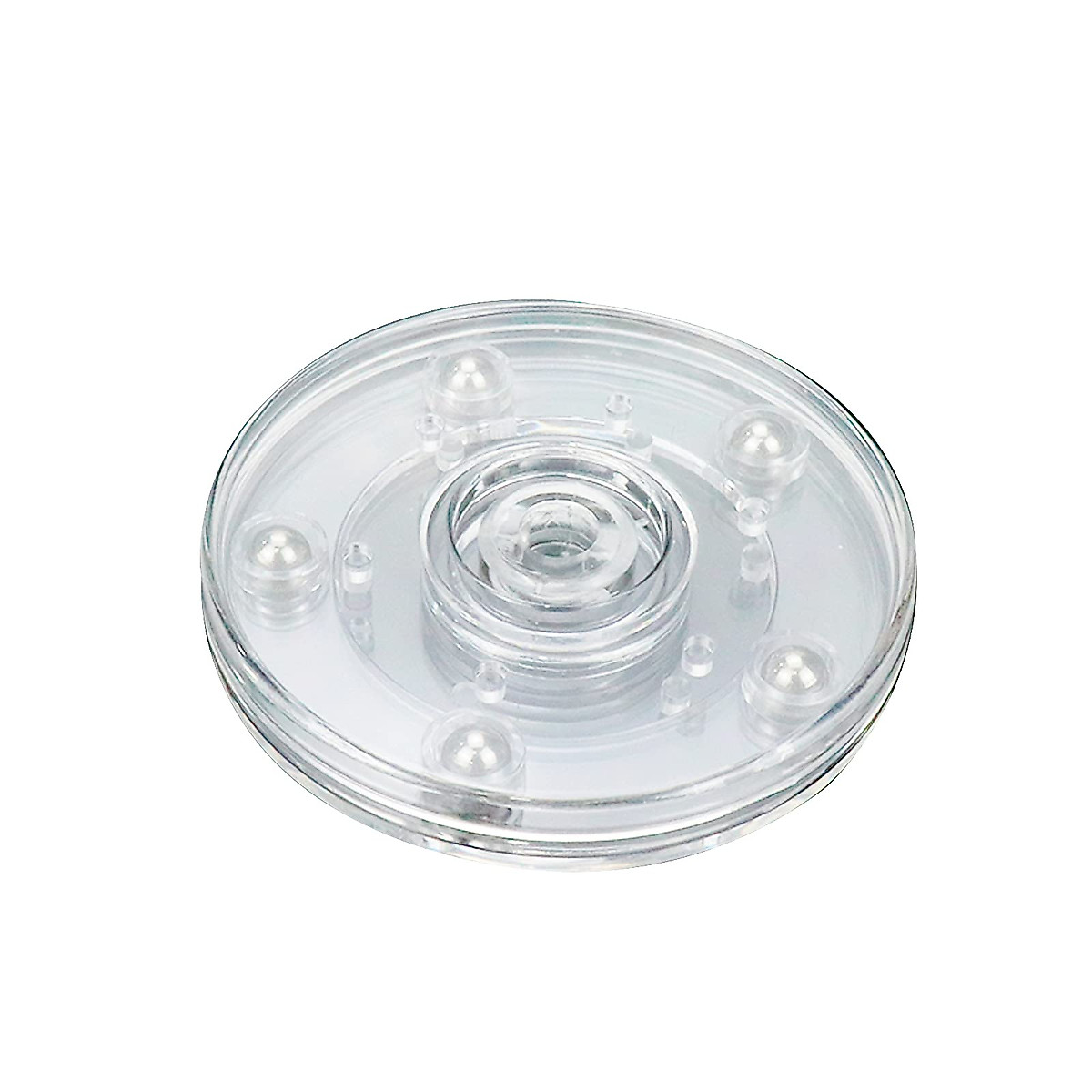 LC LICTOP Lazy Susan Hardware Rotating Turntable Bearing Round Swivel Plate 75mm/2.95" Transparent Turntable Organizer Acrylic for Spice Rack Table Cake Kitchen Pantry Decorating 4pcs