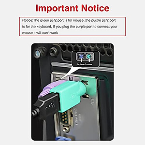 PS2 to USB Female,PS/2 Male Converter Changer Adapter for Keyboard Mouse 2pcs by Oxusbor(Notice:Can't Match All Motherboard,Have Matching Problem)