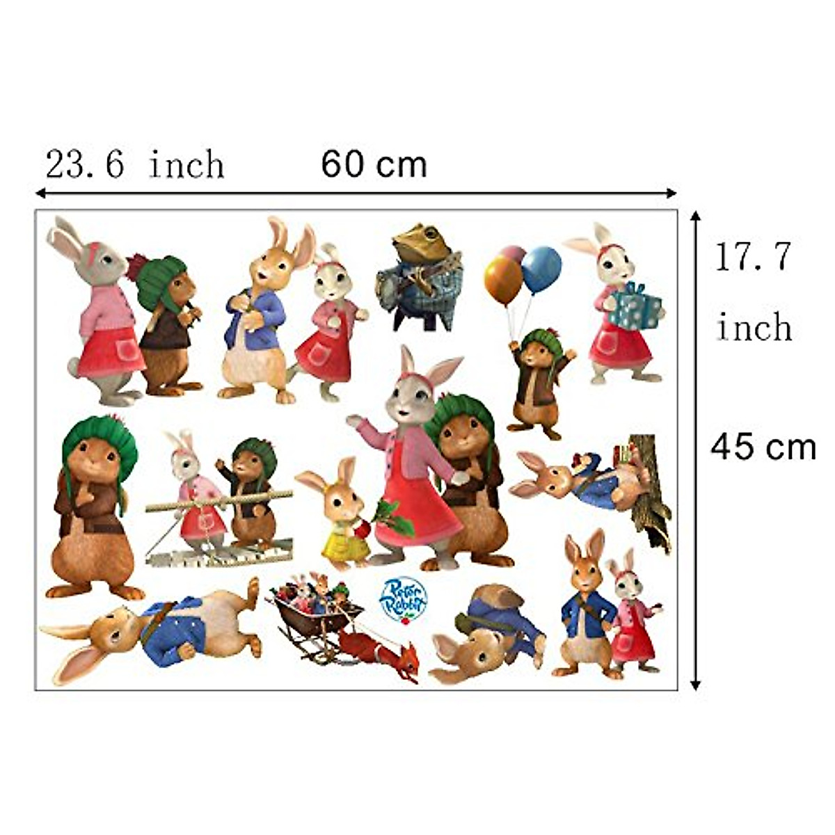 Assemble Peel and Stick Stickers Decals for Wall, Luggage and More. Rabbit