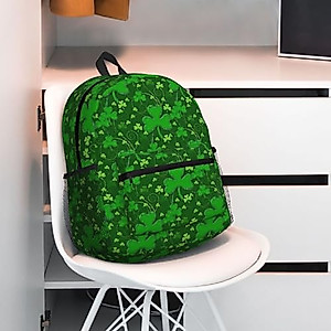 ENVEED Background St Patrick'S Day Glitter Ultra-Light,Comfortable,And Portable Casual Backpack For Camping,Hiking,And Daily Use