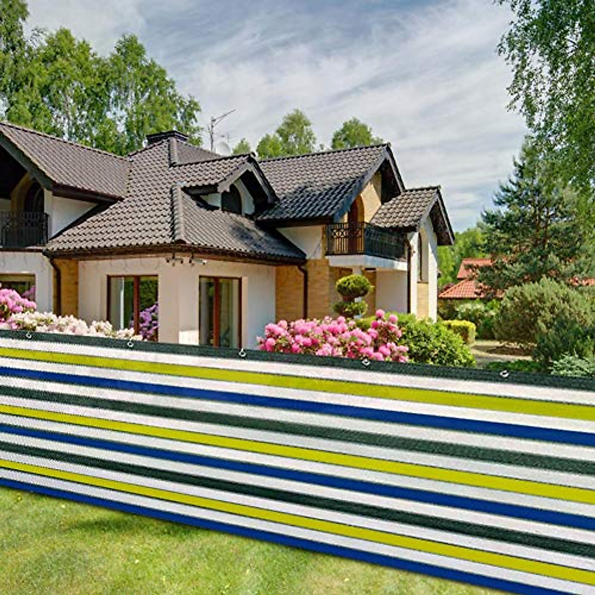 LIANGLIANG Sunblock Shade Cloth, Balcony Privacy Screen Anti-UV Dust-Proof High Density Polyethylene Anti-Aging Resistant to Stretching, Various Sizes (Color : A, Size : 4x4m)