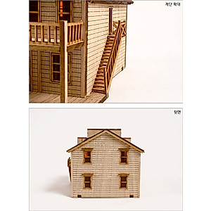 DESKTOP Wooden Model Kit Western Salong by Young Modeler