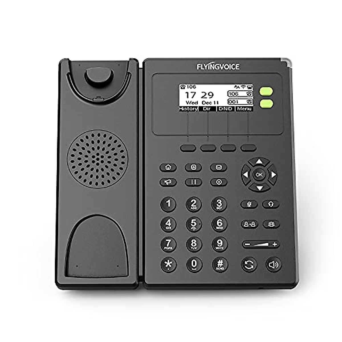 FLYINGVOICE FIP10P VoIP Phone POE SIP Phone 2 sip Lines Bussiness IP Phone Power Adapter Included Support WiFi