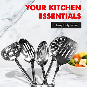 Chef Craft Heavy Duty Turner/Spatula, 13.5 inch, Stainless Steel