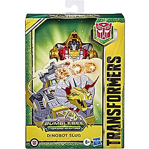 Transformers Bumblebee Cyberverse Adventures Toys Deluxe Class Dinobot Slug Action Figure, Blaster Fire Fury Action Attack, 5-inch