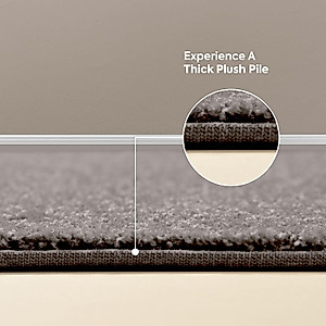 Bright House Solid Color Round Shape Area Rugs Navy - 5' Round, Indoor, Stain & Fade Resistant, Perfect for Living Room, Bedroom, Dining Room, Entryway, Doorway, Pet & Kids Friendly Rug, Wedding