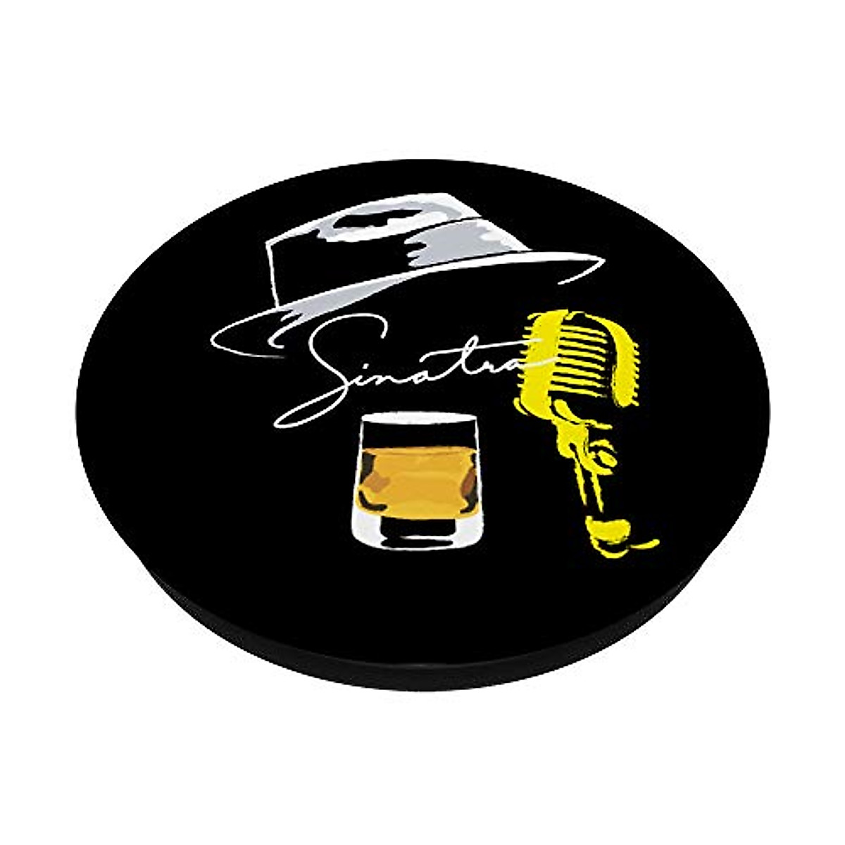 Sinatra Microphone & Drink Design PopSockets PopGrip: Swappable Grip for Phones & Tablets