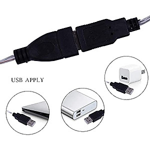 Keyouhe Meteor Shower Lights LED String Lights, 11.8 inch 8 Tubes Waterproof Double-Sided SMD Lamp Beads Curtain Lights Garden Square Hanging Decorative Lamps for Bar Halloween Christmas (White)