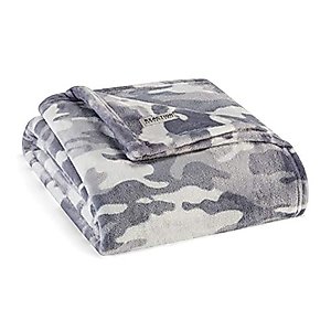 Kenneth Cole New York - Throw Blanket, Plush Fleece Bedding, Cozy Home Decor for Bed or Couch (Blend Out Grey, Throw)