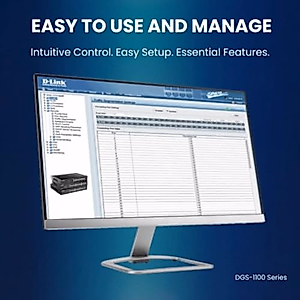 D-Link 24-Port Gigabit Smart Managed Switch | Web Managed | Cable Diagnostics | NDAA Compliant - (DGS-1100-24V2)