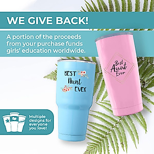 KEDRIAN Aunt Tumbler 30oz, Best Aunt Ever Gifts For Aunt, Aunt Mug, Auntie Gifts For Aunts From Niece, Cool Aunt Gifts From Niece and Nephew, Aunt Birthday Gift, Niece to Aunt Gifts For Mothers Day