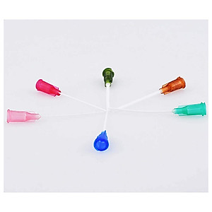 Glue Dispensing Needle 14G~25G PP Flexible Needle,Needle Tube Length 1.5" 100 PCS Mixed Size