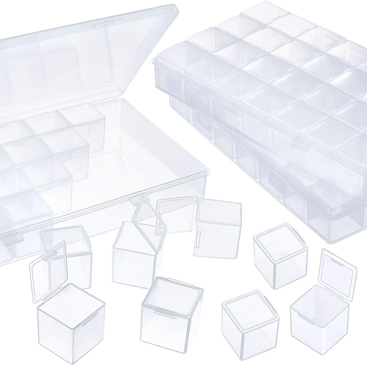 84 Grids Large Separate Diamond Painting Accessories Beads Organizer DIY Diamond Painting Kit Bead Organizer Storage Box, Each 28 Grids