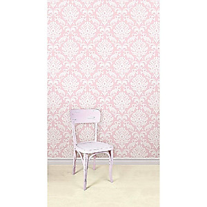NuWallpaper NU1397 Ariel Peel & Stick Wallpaper, Pink