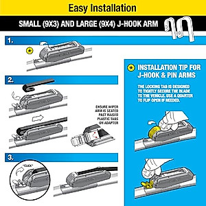 Rain-X 810162 Latitude 2-In-1 Water Repellent Wiper Blades, 24" and 20" Windshield Wipers (Pack Of 2), Automotive Replacement Windshield Wiper Blades With Patented Rain-X Water Repellency Formula
